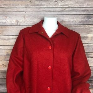 Pendleton | Jackets & Coats | Vintage Pendleton Wool Red Jacket Coat ...